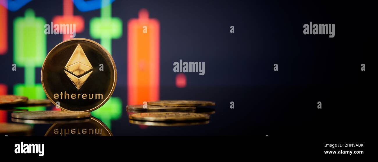 Ethereum cryptocurrency coin. Second-generation cryptocurrencies ...