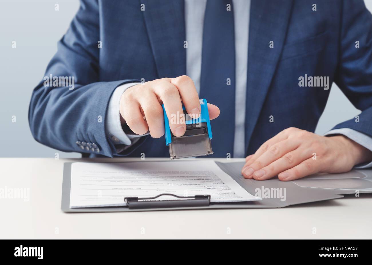 Accountant working with documents. Businessman signing contract Stock ...