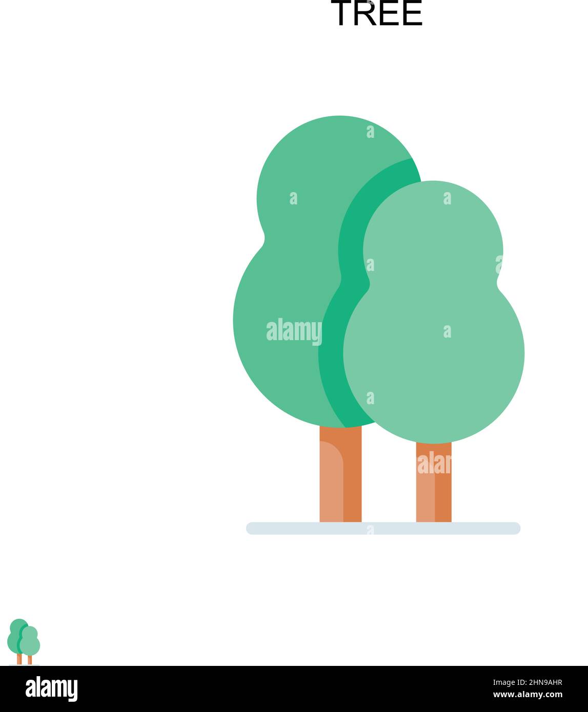 Tree Simple vector icon. Illustration symbol design template for web ...