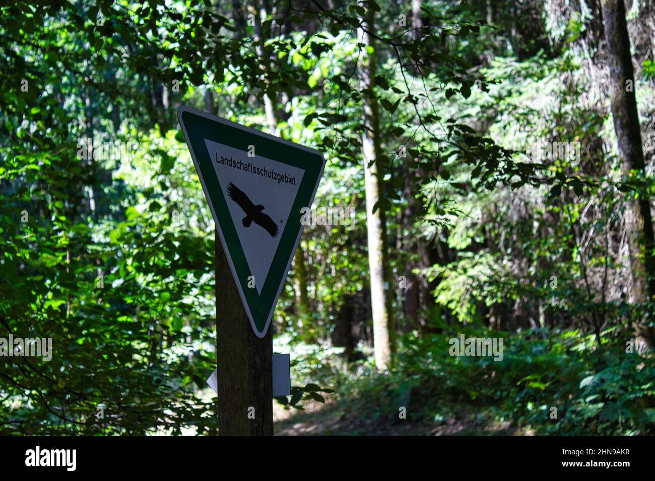 Landscape protection sign Stock Photo - Alamy