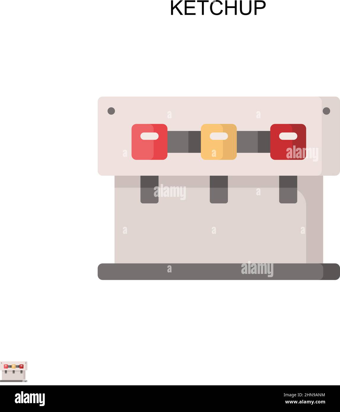 Ketchup Simple vector icon. Illustration symbol design template for web ...