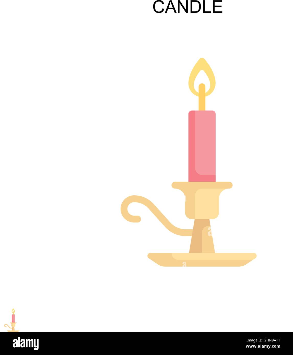 Candle Simple vector icon. Illustration symbol design template for web ...