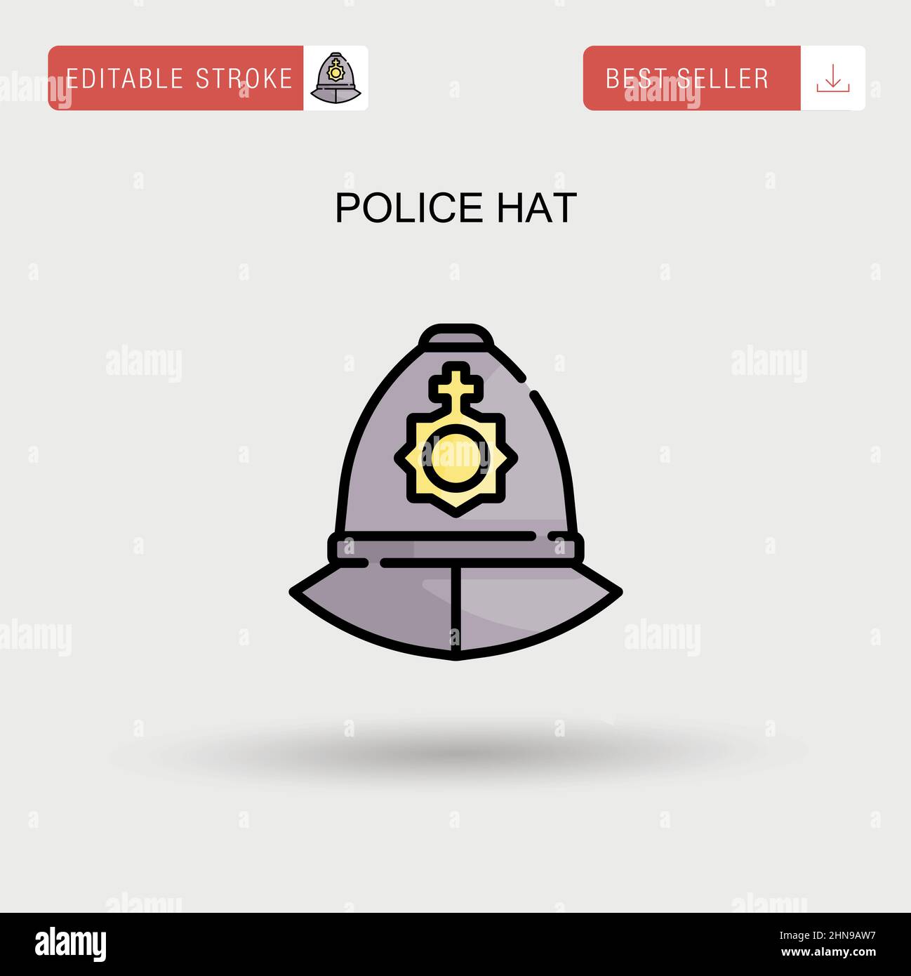Police Hat Simple Vector Icon Stock Vector Image And Art Alamy