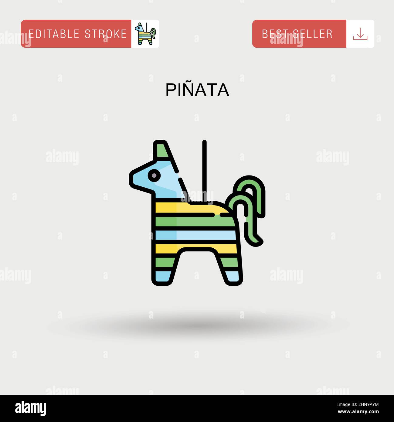 Piñata Simple vector icon Stock Vector Image & Art - Alamy