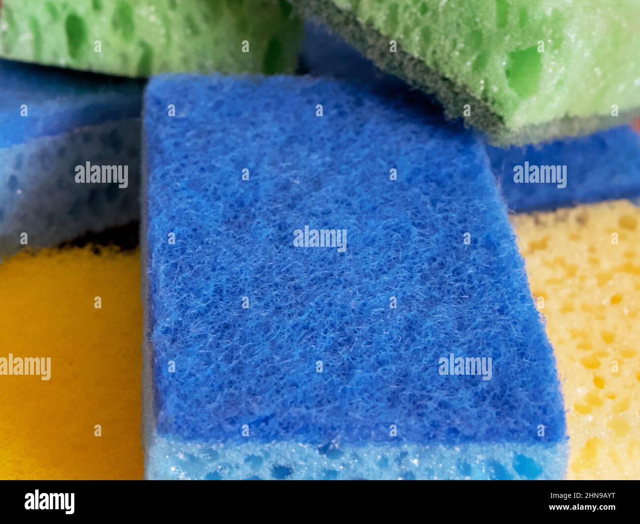 Group multi colored sponges hi-res stock photography and images - Alamy