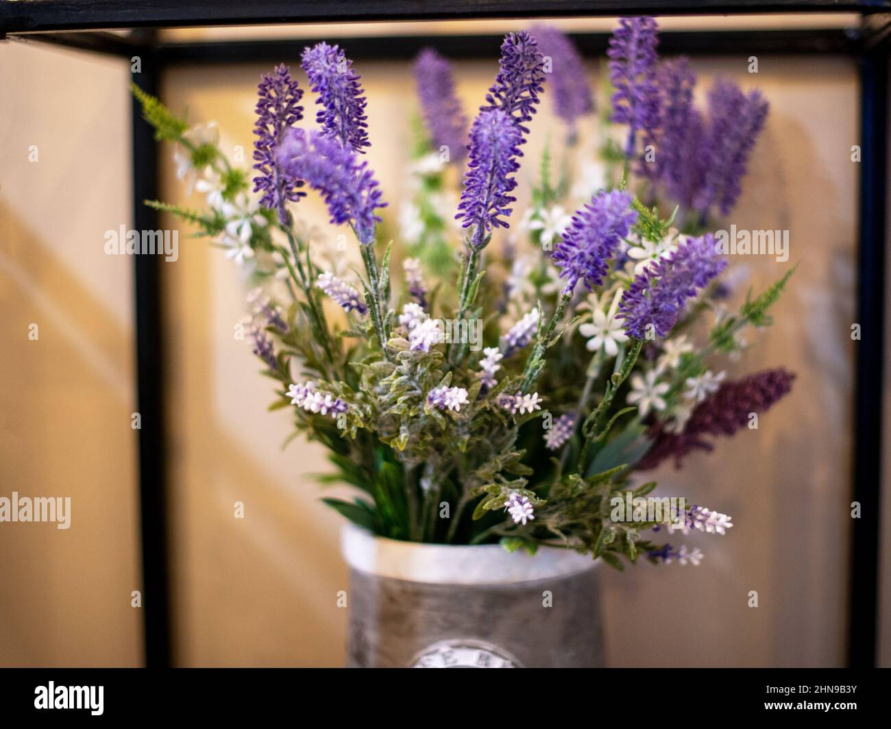Decorative synthetic lavender design for home Stock Photo - Alamy