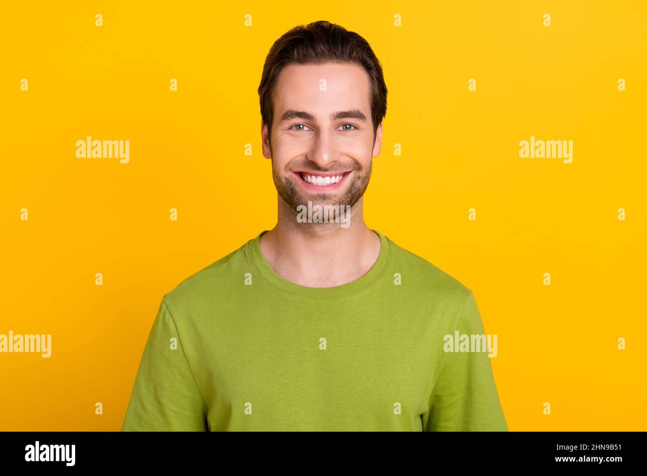 Photo of youth cheerful man toothy smile visit dentist oral care ...