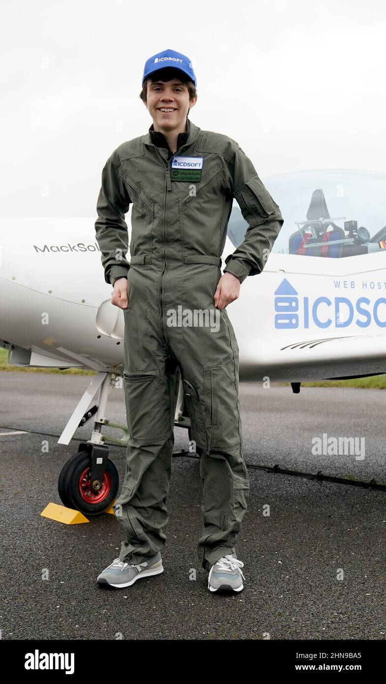 16-year-old pilot Mack Rutherford at the announcement of his bid to ...