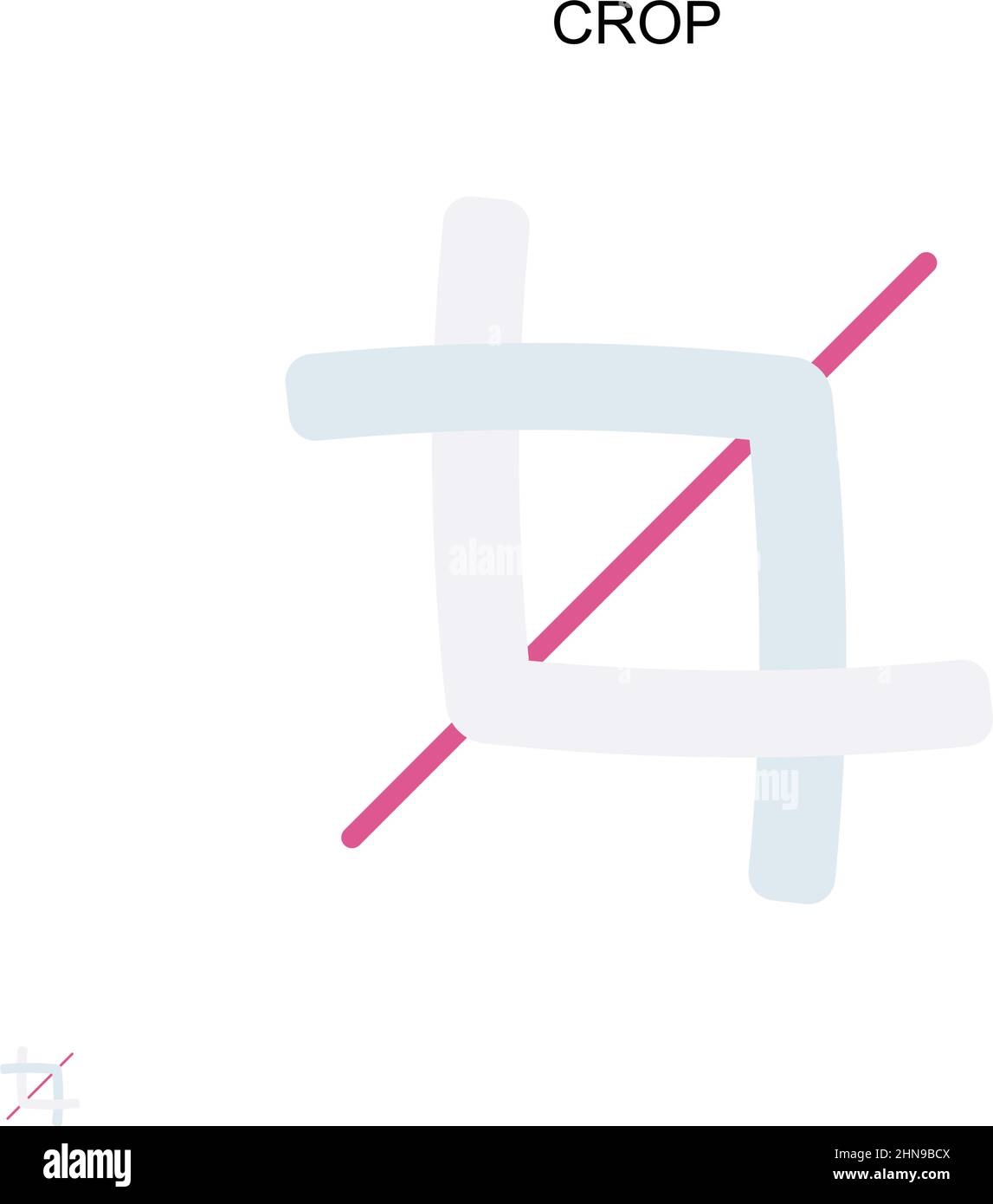 Crop Simple vector icon. Illustration symbol design template for web ...