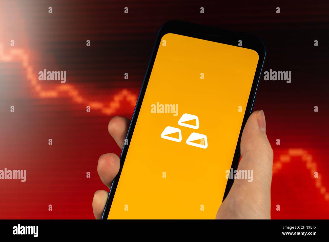 XAU gold metal logo, stock trade and price chart, red finance ...