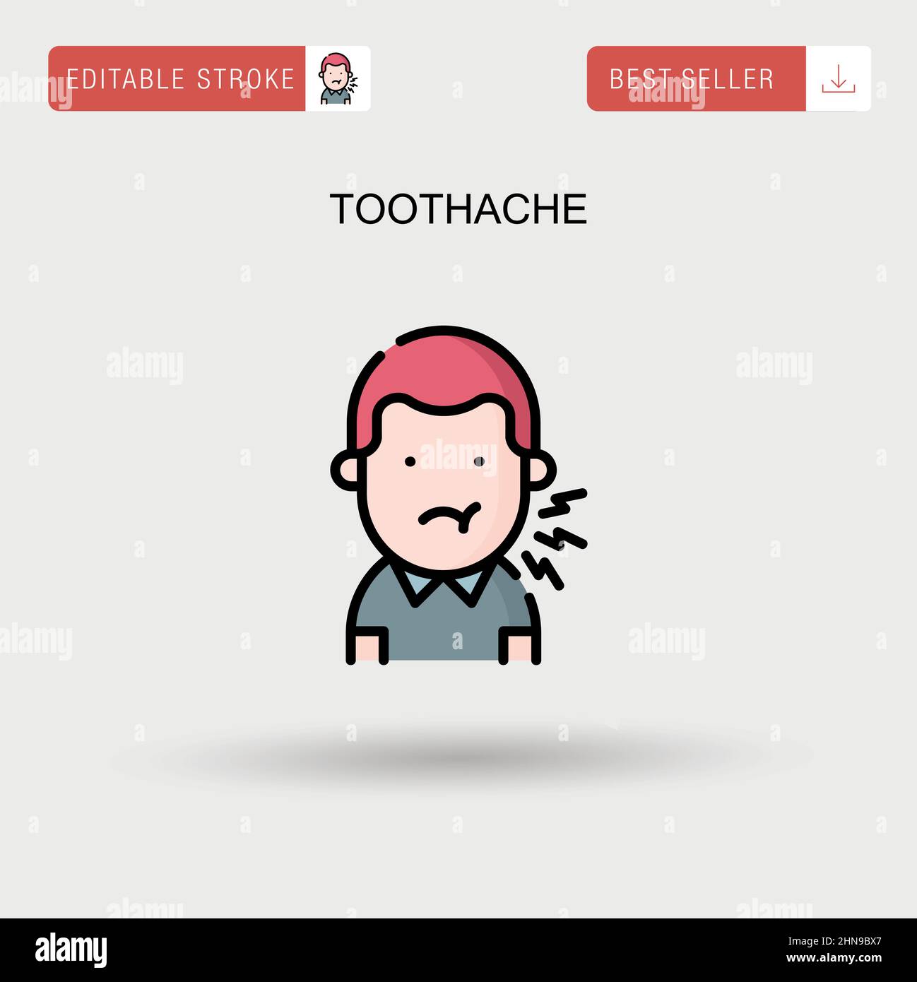 Toothache Simple vector icon Stock Vector Image & Art - Alamy