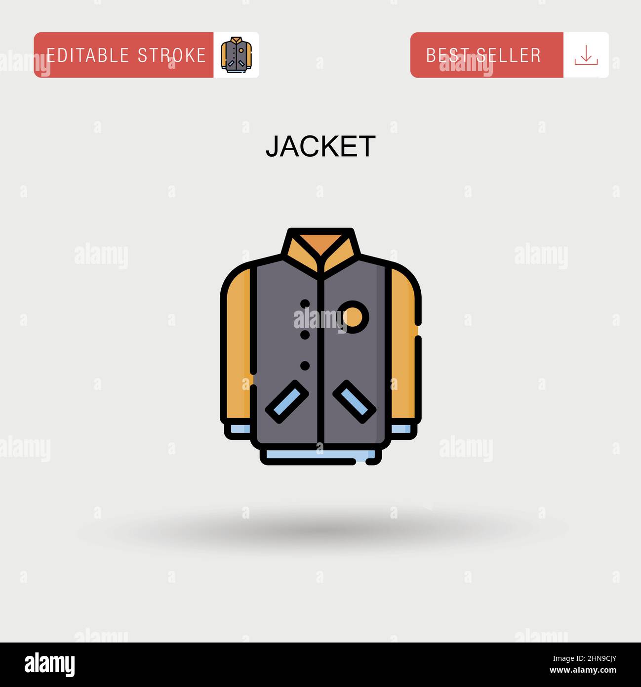 Jacket Simple vector icon Stock Vector Image & Art - Alamy
