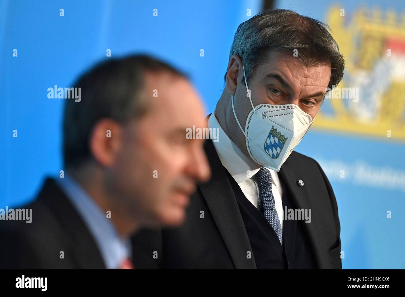hi: Markus SOEDER (Prime Minister of Bavaria and CSU Chairman). looks ...