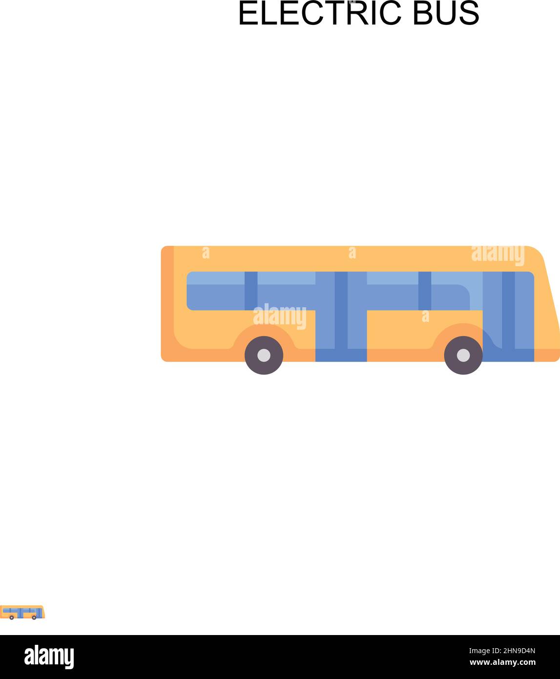 Electric Bus Simple Vector Icon Illustration Symbol Design Template For Web Mobile Ui Element