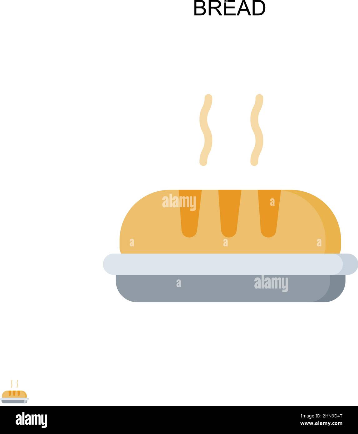 Bread Simple vector icon. Illustration symbol design template for web ...