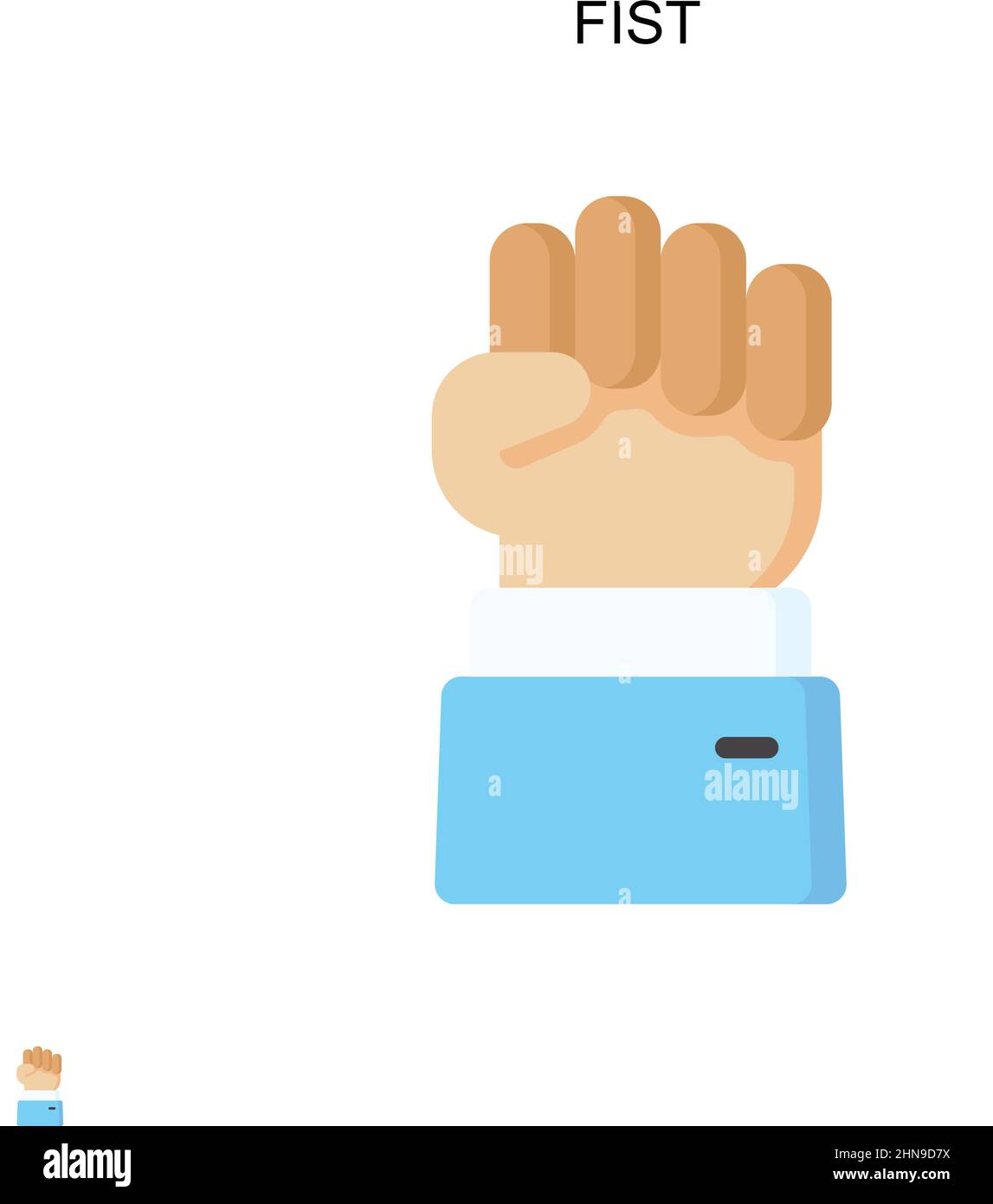 Outline illustration fist hand gesture hi-res stock photography and ...