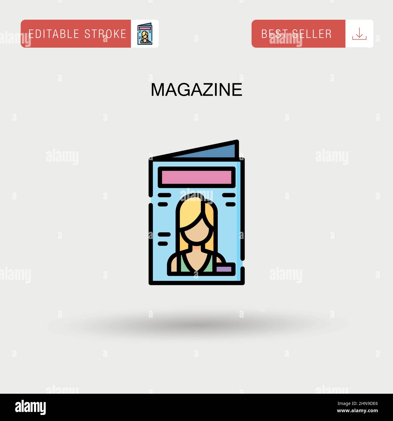 Magazine Simple vector icon Stock Vector Image & Art - Alamy