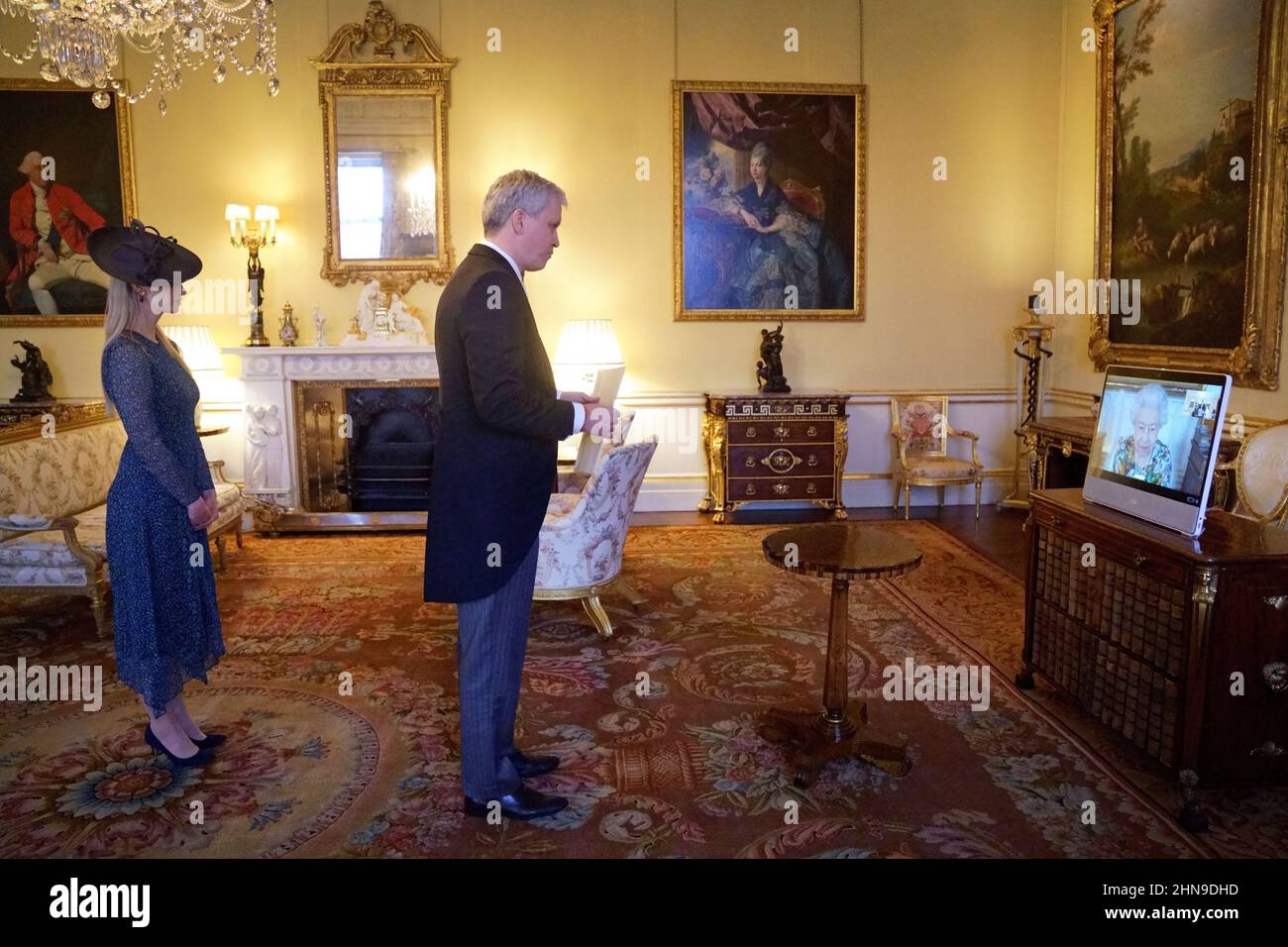 Queen Elizabeth II receives the Ambassador of Estonia, Viljar Lubi ...