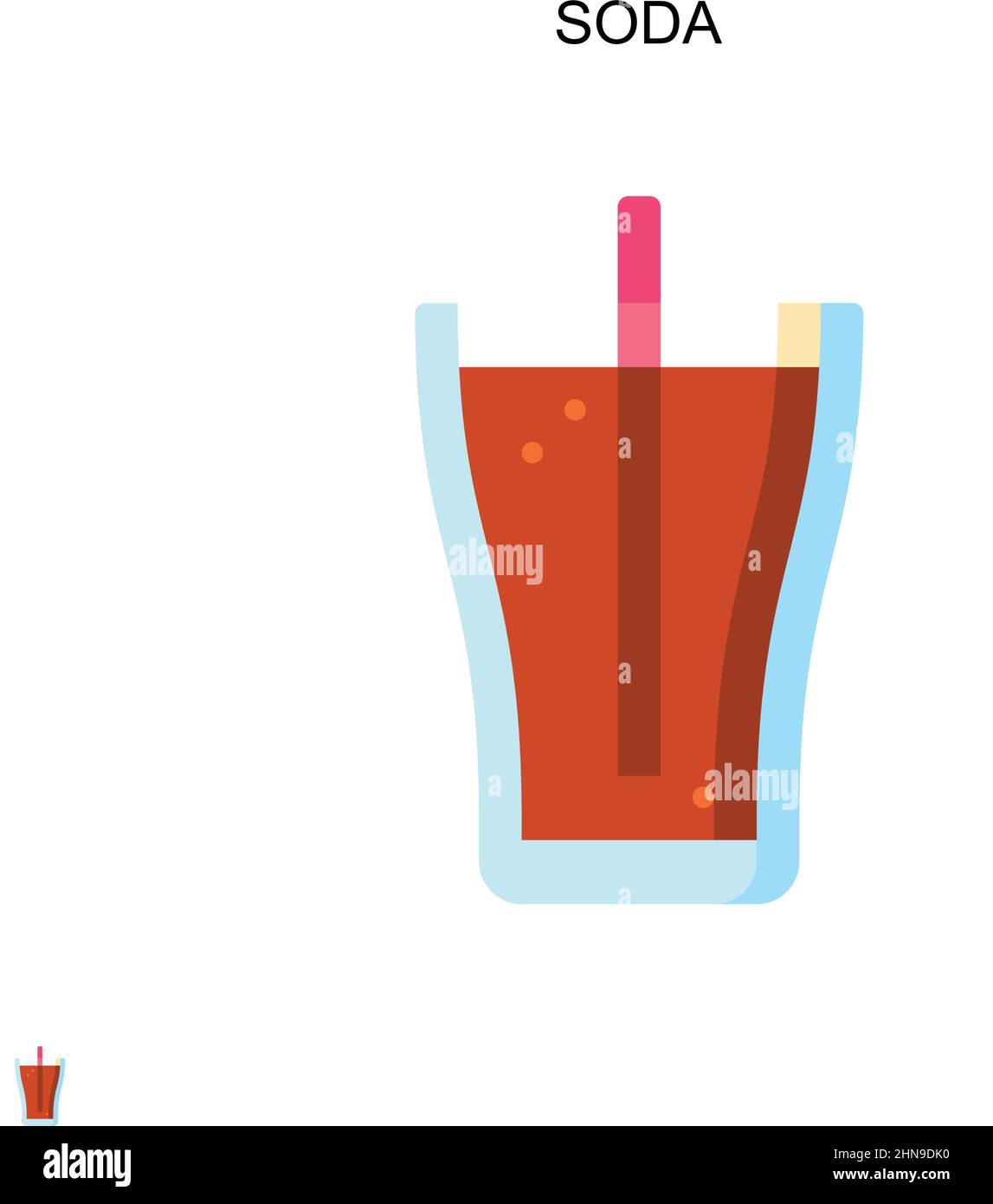 Soda Simple vector icon. Illustration symbol design template for web ...