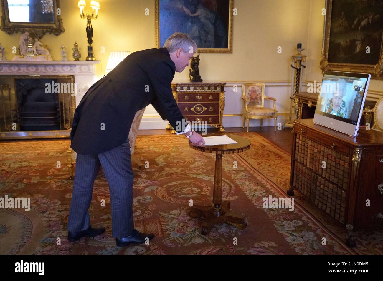 Queen Elizabeth II receives the Ambassador of Estonia, Viljar Lubi ...
