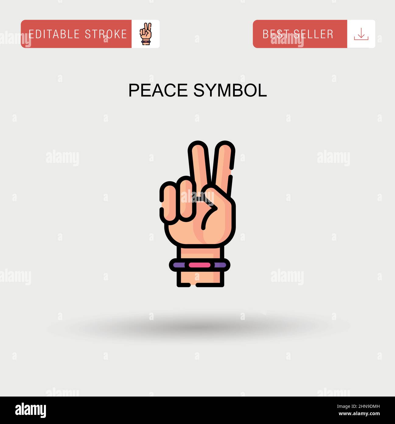 Peace symbol Simple vector icon Stock Vector Image & Art - Alamy