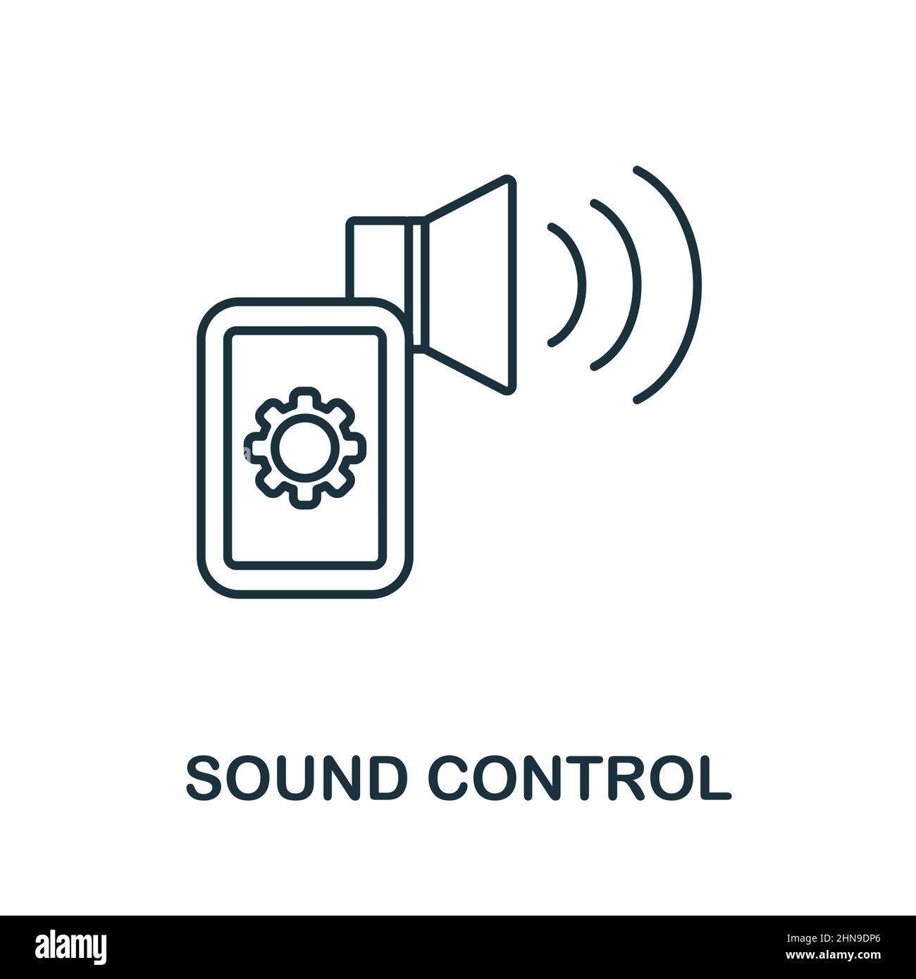Sound Control icon. Line element from technology collection. Linear ...