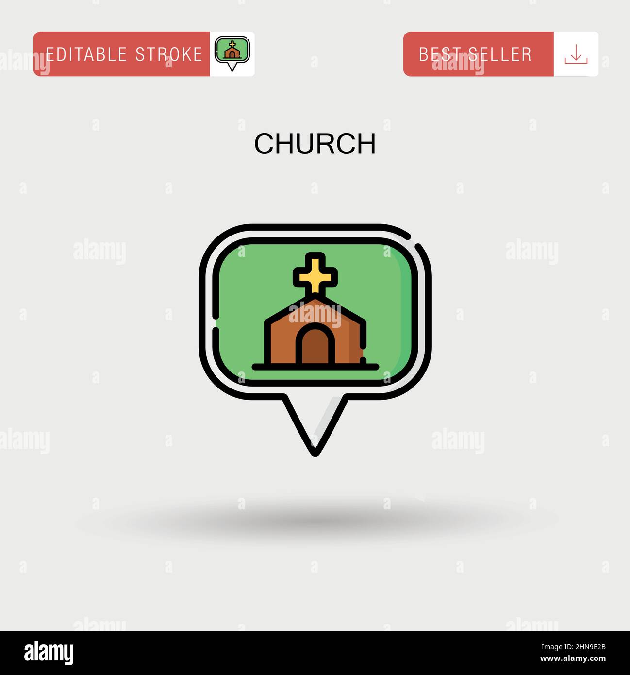 Church Simple vector icon Stock Vector Image & Art - Alamy