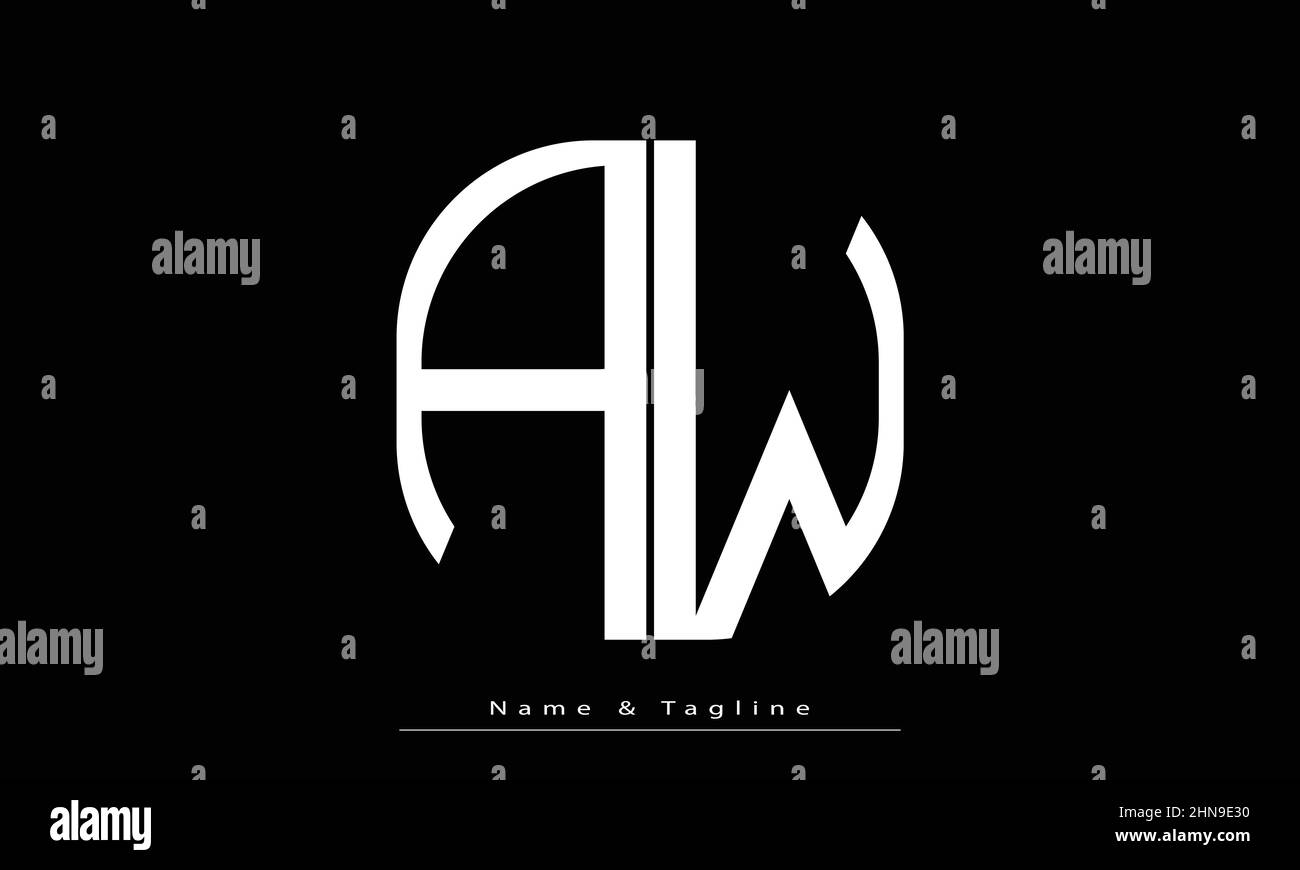 Alphabet letters Initials Monogram logo AW, WA Stock Vector Image & Art ...
