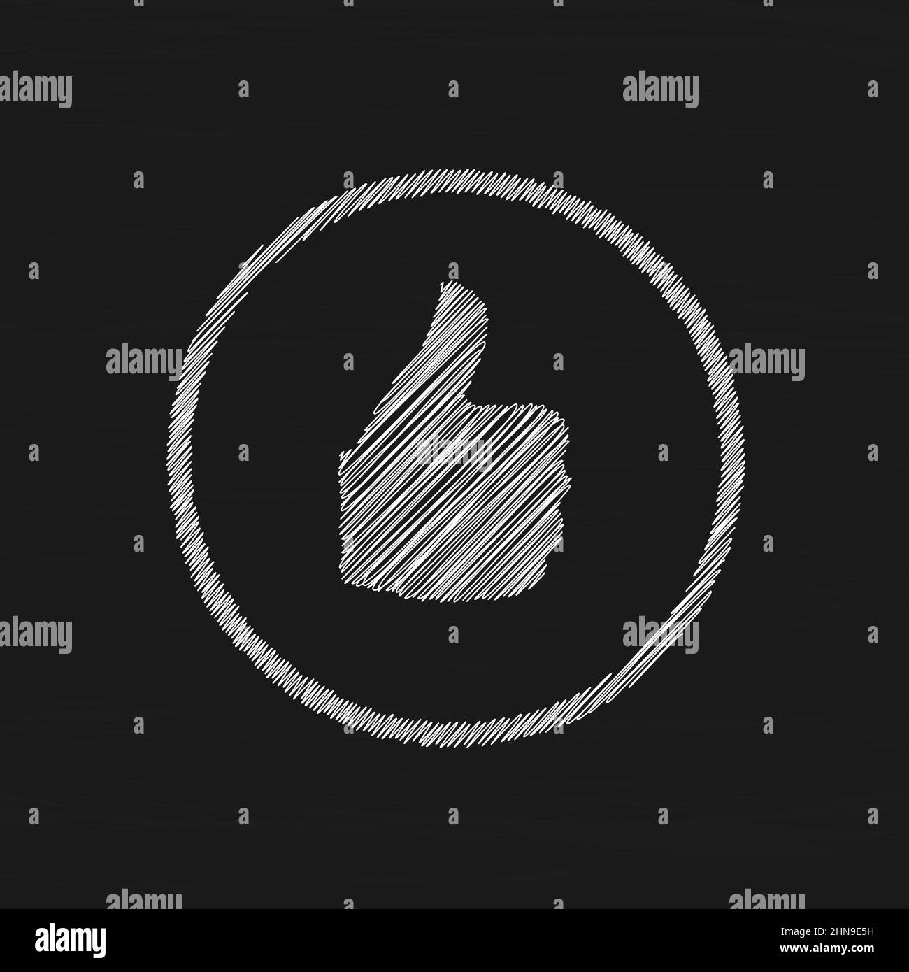 Thumbs up sketch white vector icon. Hand drawn gesture symbol Stock ...