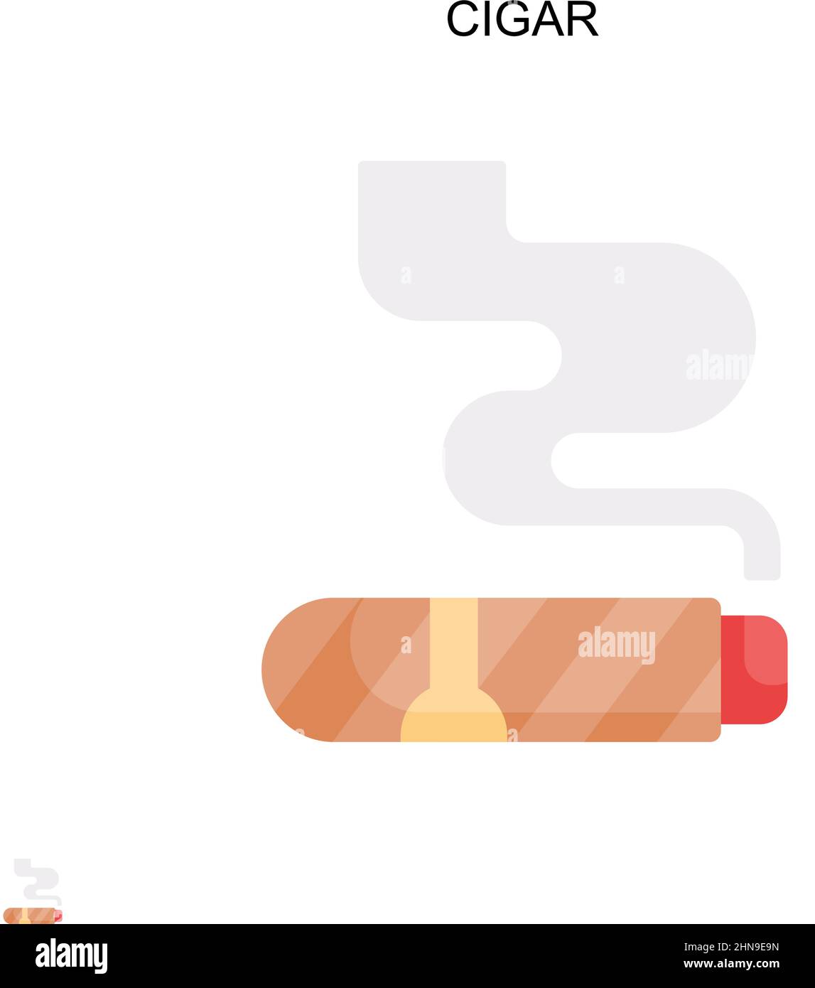 Cigar Simple vector icon. Illustration symbol design template for web ...