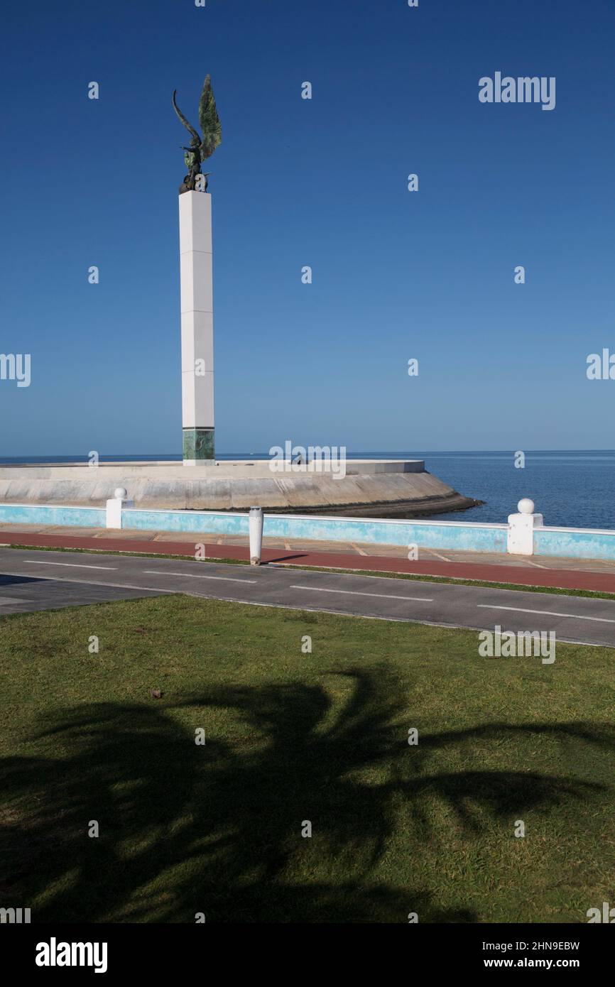 Malecon, Angel Maya Statue (background), Old Town, UNESCO Site, San ...