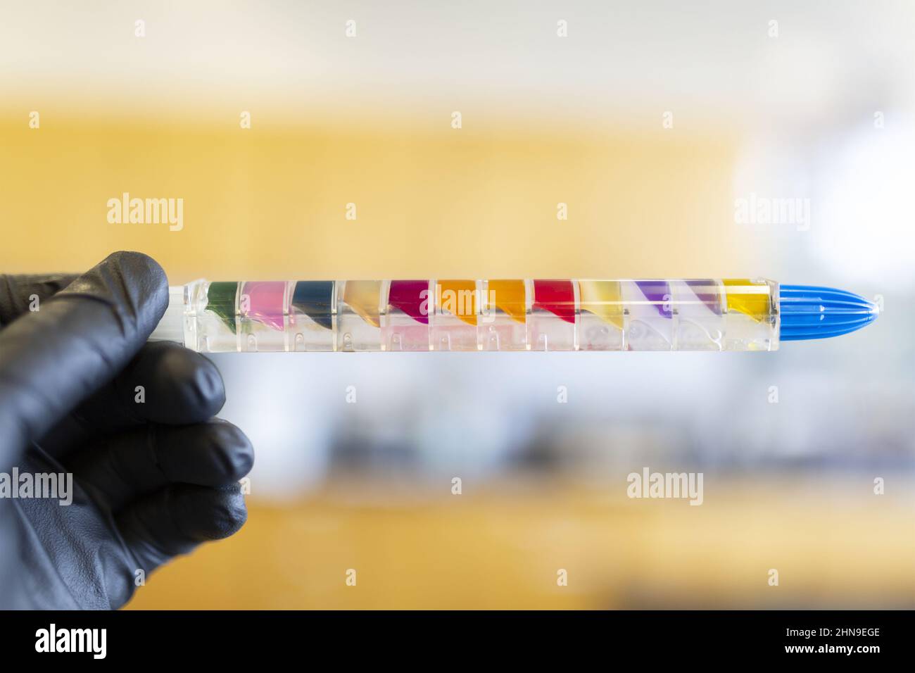 Biochemical test for the identification of microorganisms Stock Photo ...