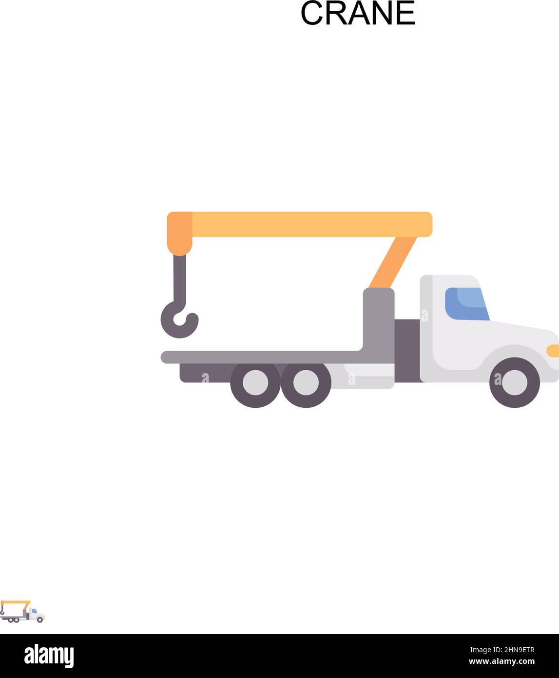 Crane Simple vector icon. Illustration symbol design template for web ...
