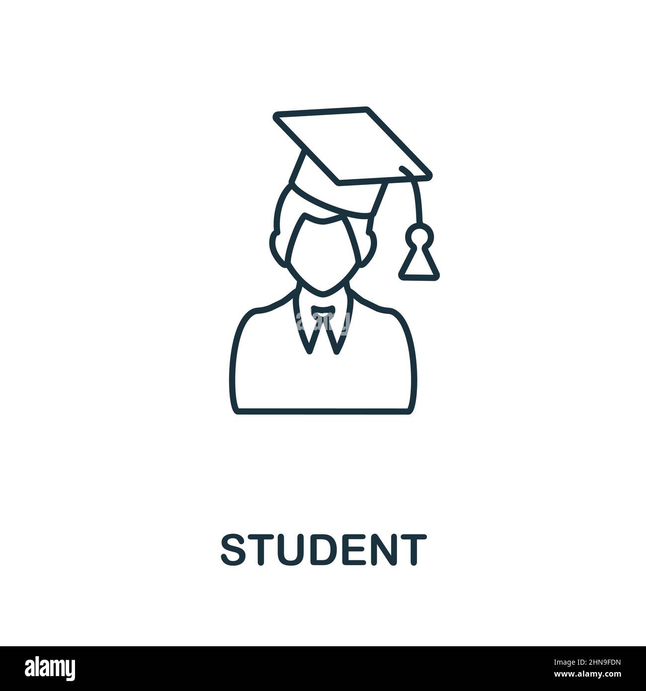 Student icon. Line element from university collection. Linear Student ...