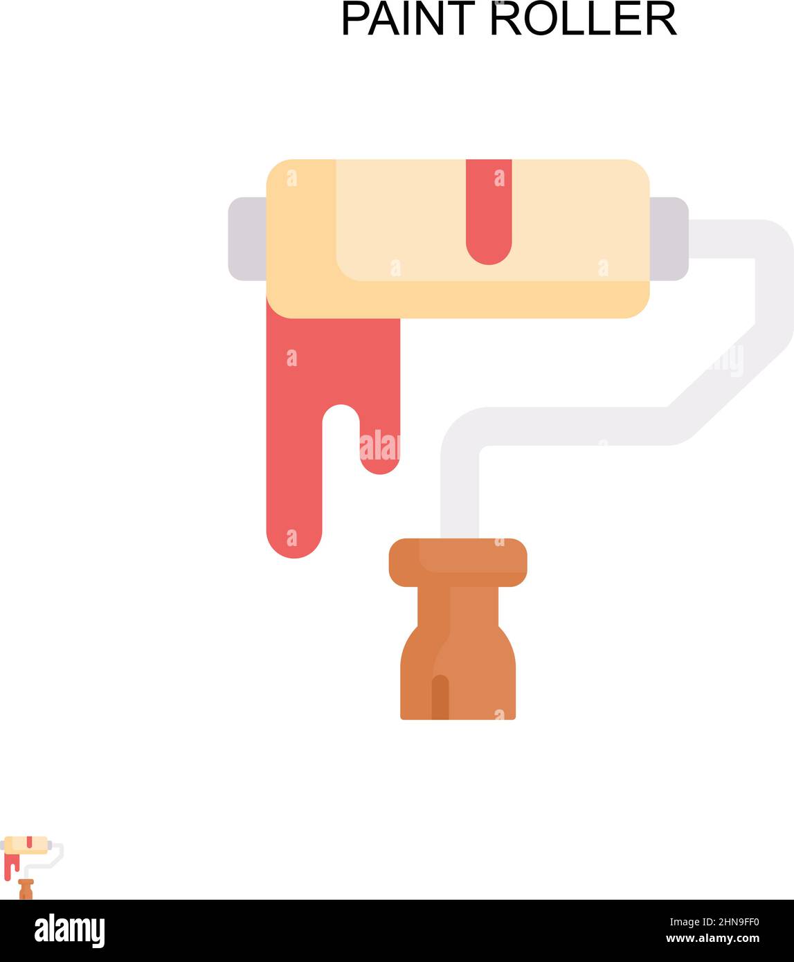 Paint roller Simple vector icon. Illustration symbol design template ...