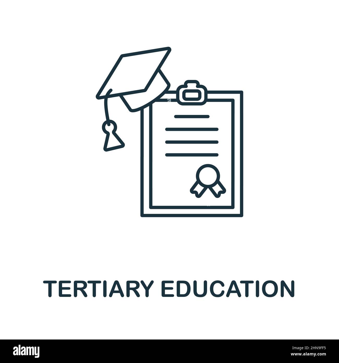 Tertiary Education icon. Line element from university collection ...