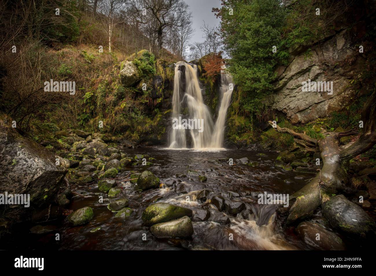 Posforth Gill waterfall, North Yorkshire Stock Photo - Alamy