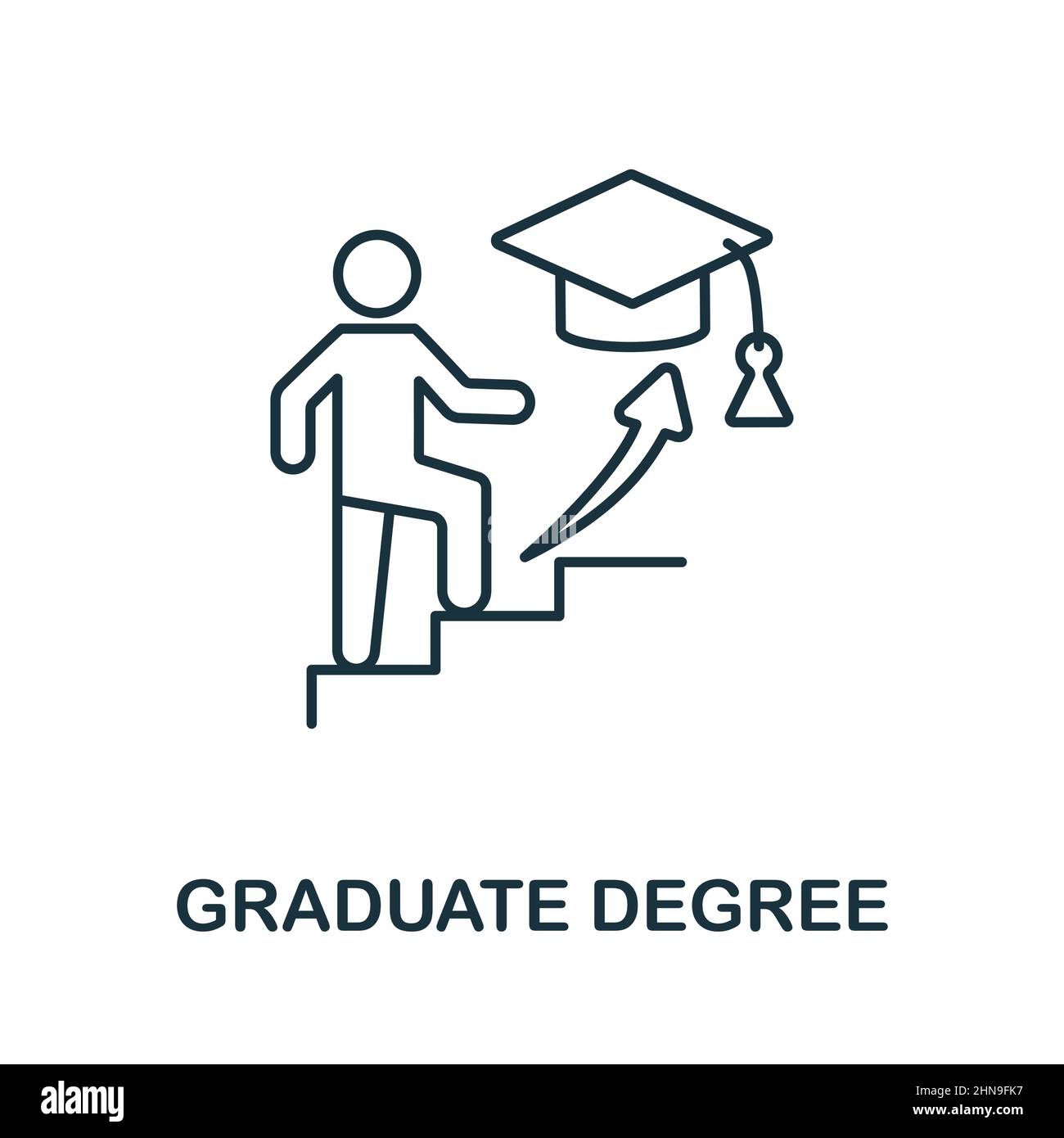 Graduate Degree icon. Line element from university collection. Linear ...