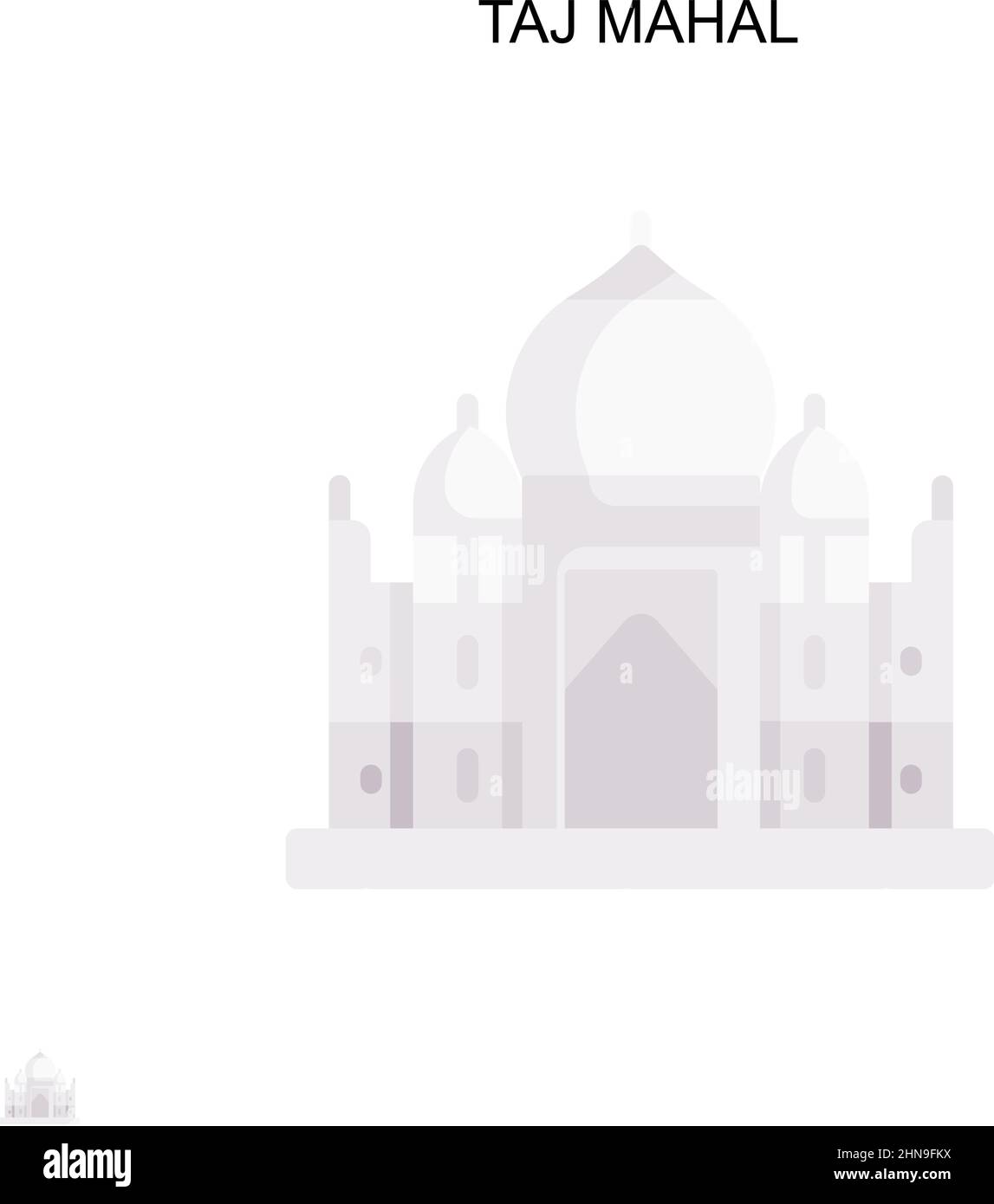 Taj mahal Simple vector icon. Illustration symbol design template for ...