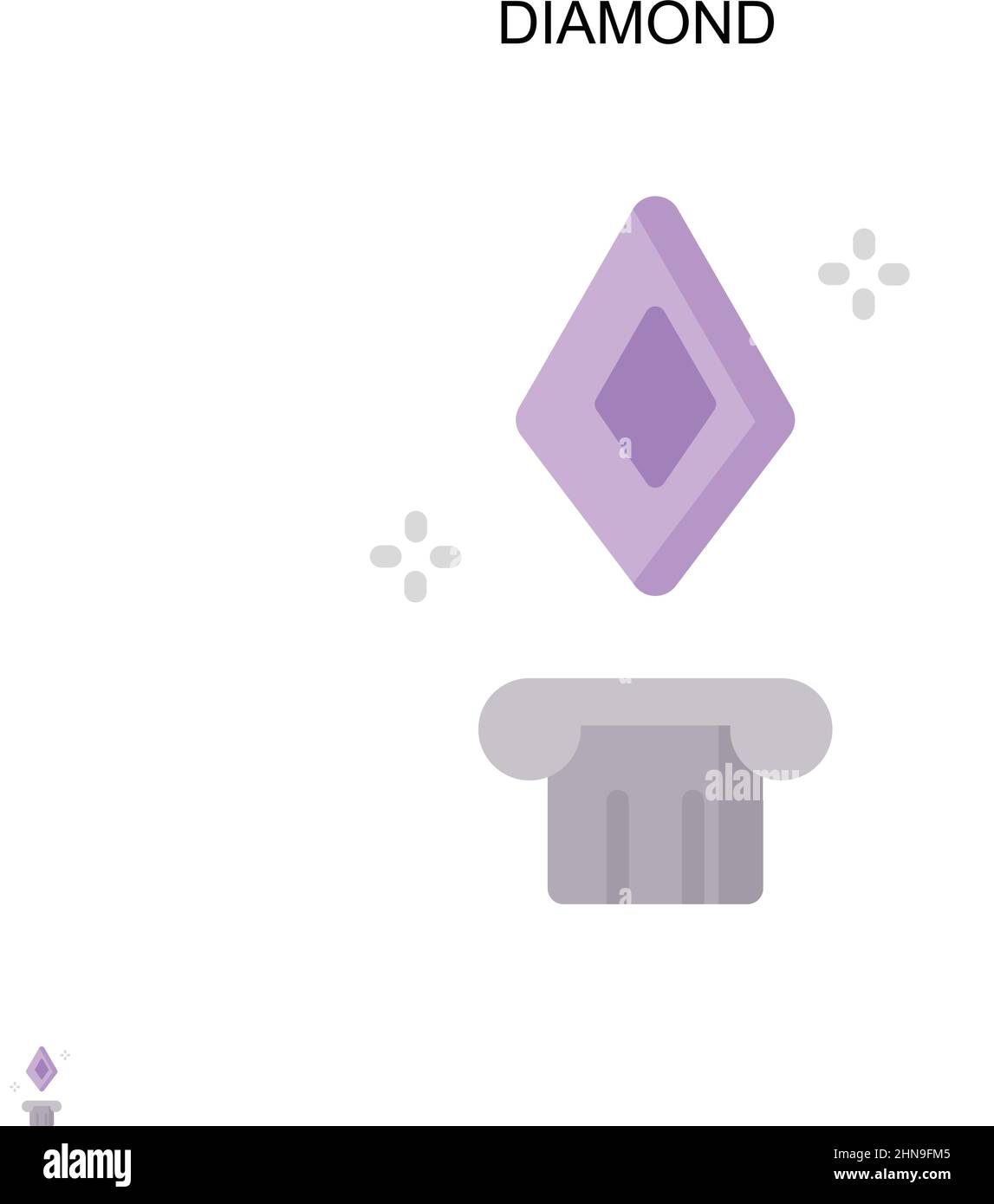 Diamond Simple vector icon. Illustration symbol design template for web ...