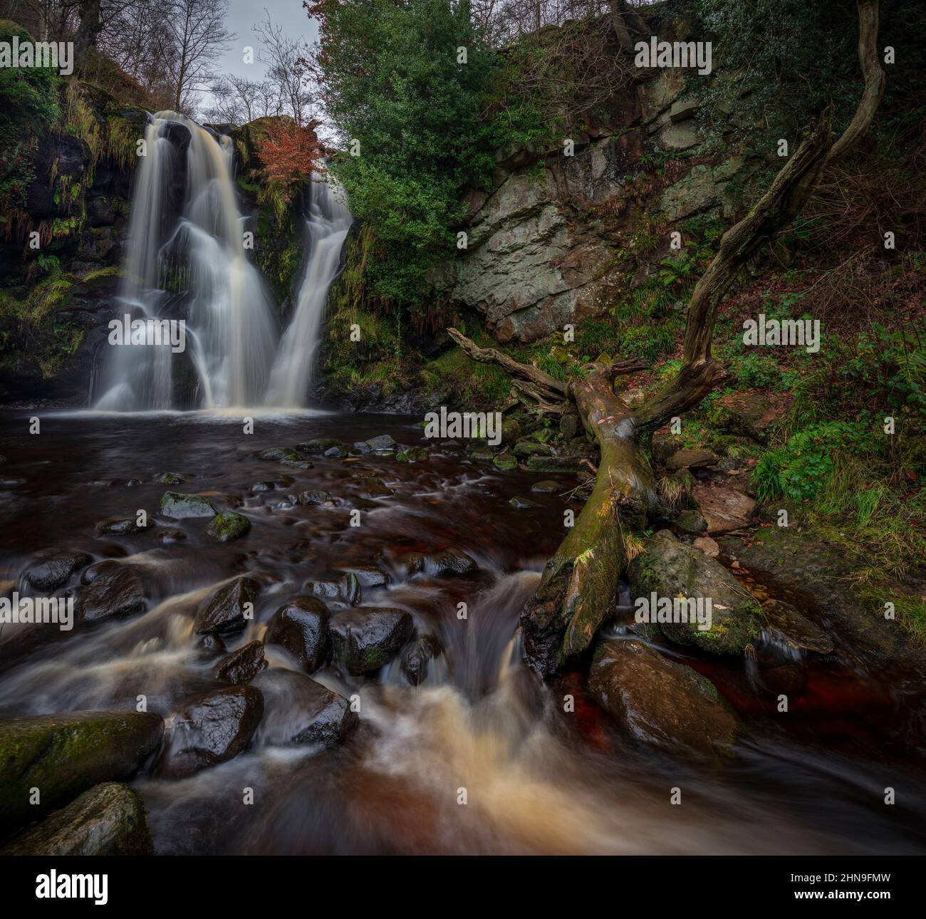 Posforth Gill waterfall, North Yorkshire Stock Photo - Alamy