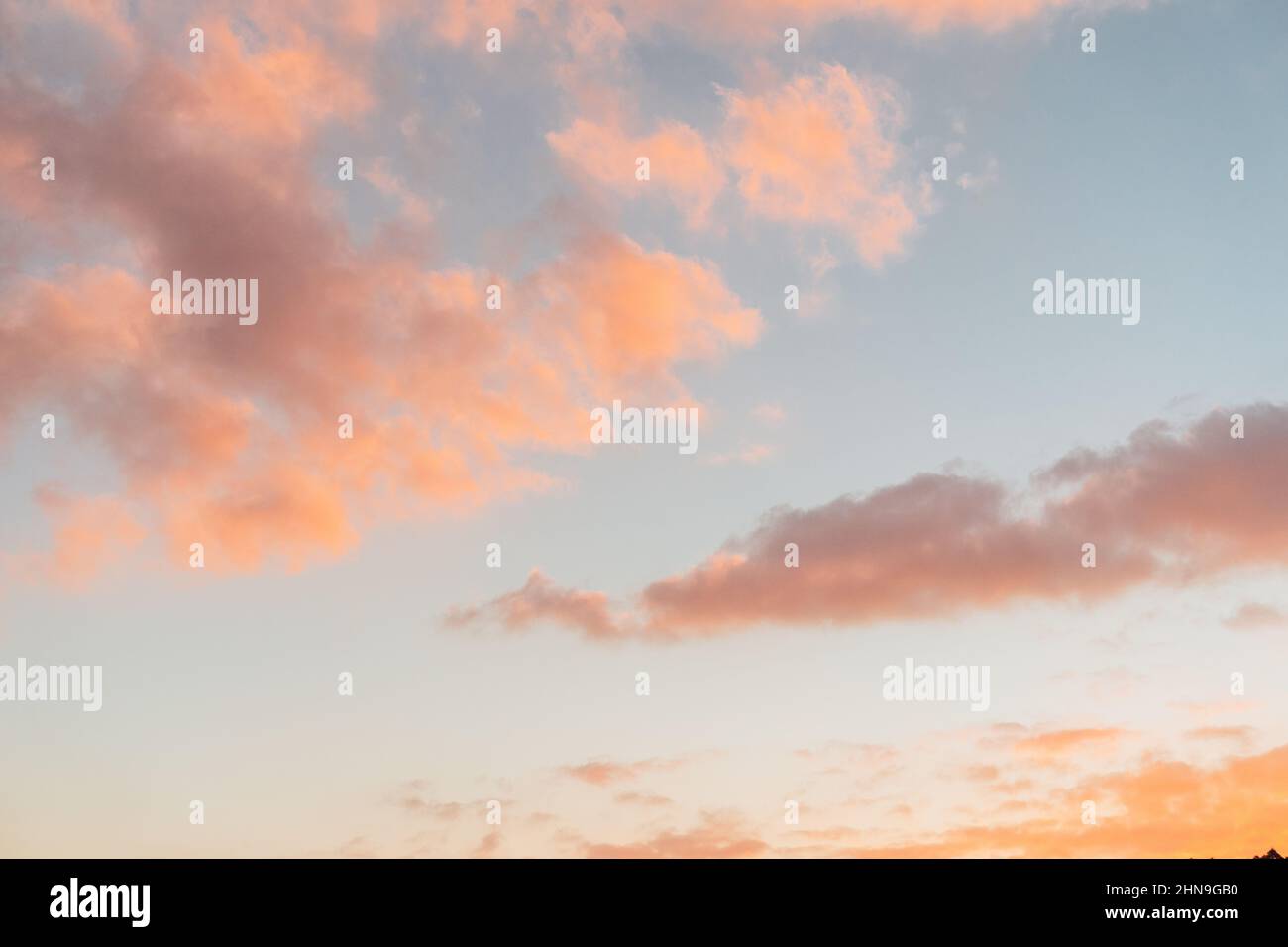 Coloured morning sky pink clouds hi-res stock photography and images ...