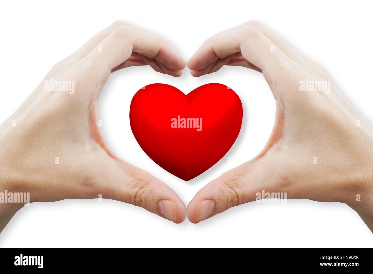 Heart forming heart shape - love concept - 3D rendering Stock Photo - Alamy