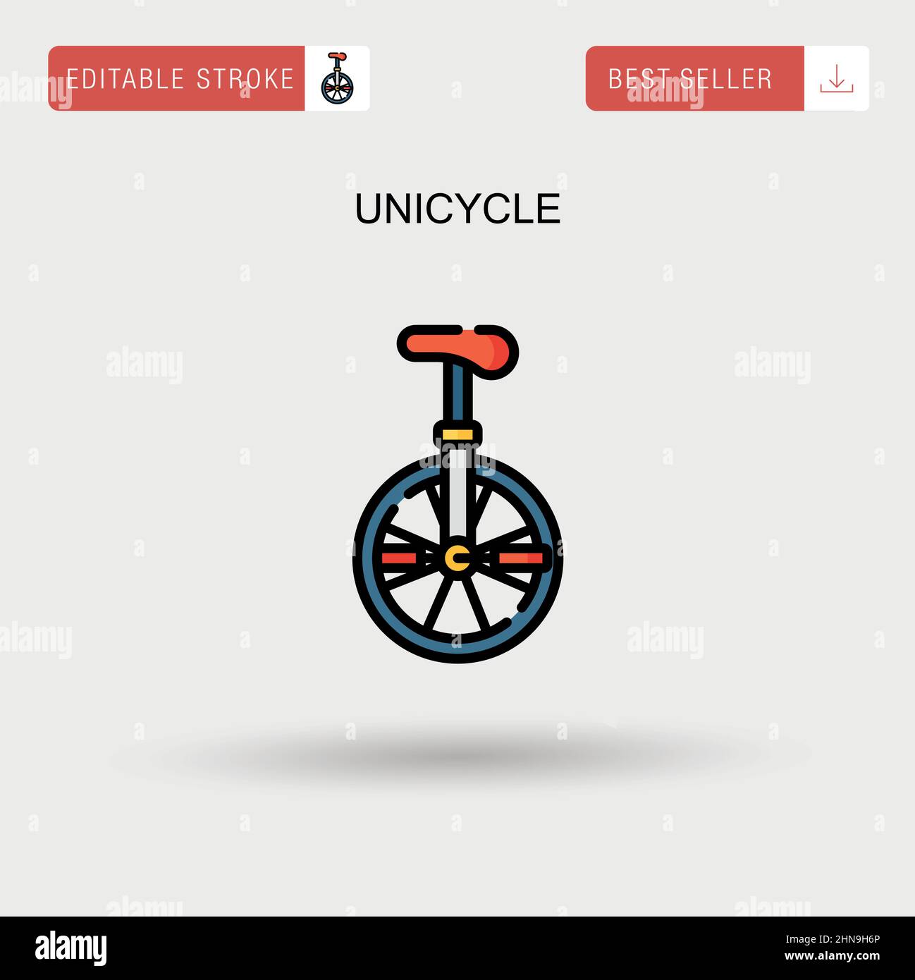 Unicycle Simple vector icon Stock Vector Image & Art - Alamy