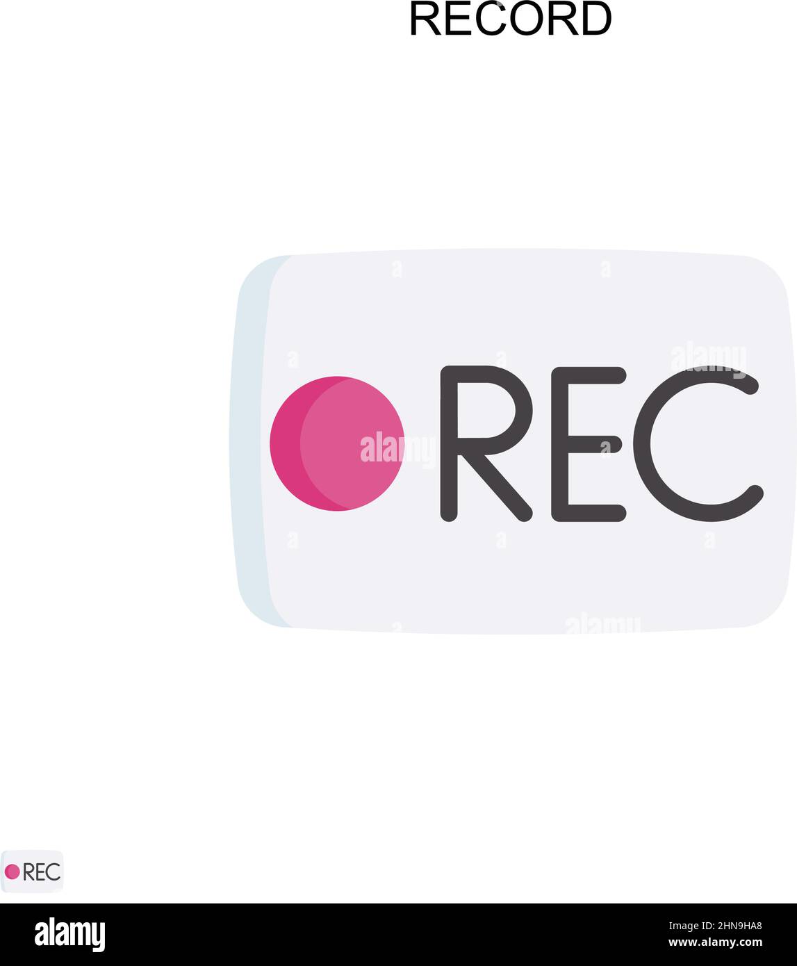 Record Simple vector icon. Illustration symbol design template for web ...