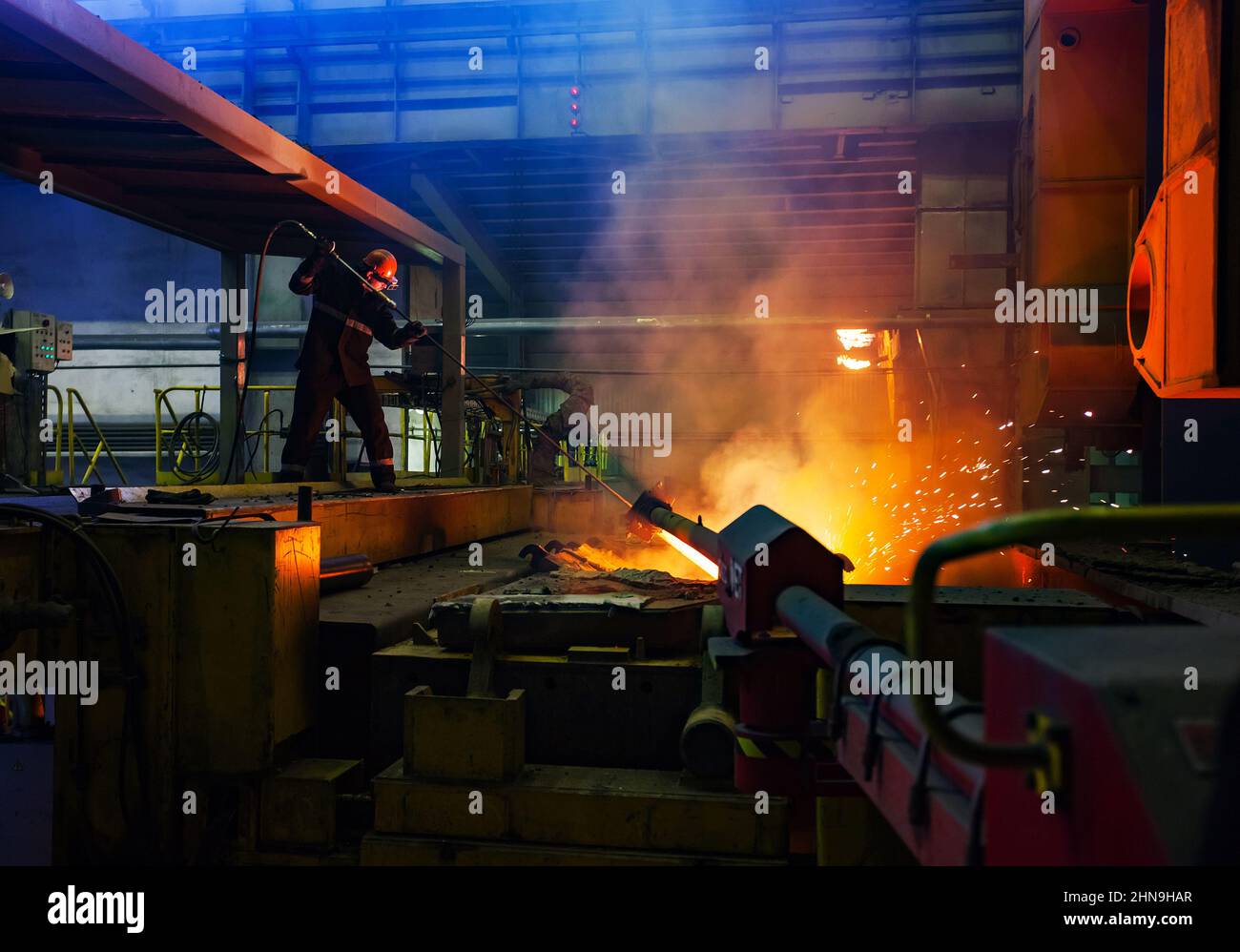 Temirtau, Kazakhstan - June 08, 2012: Arcelor Mittal metallurgy plant ...