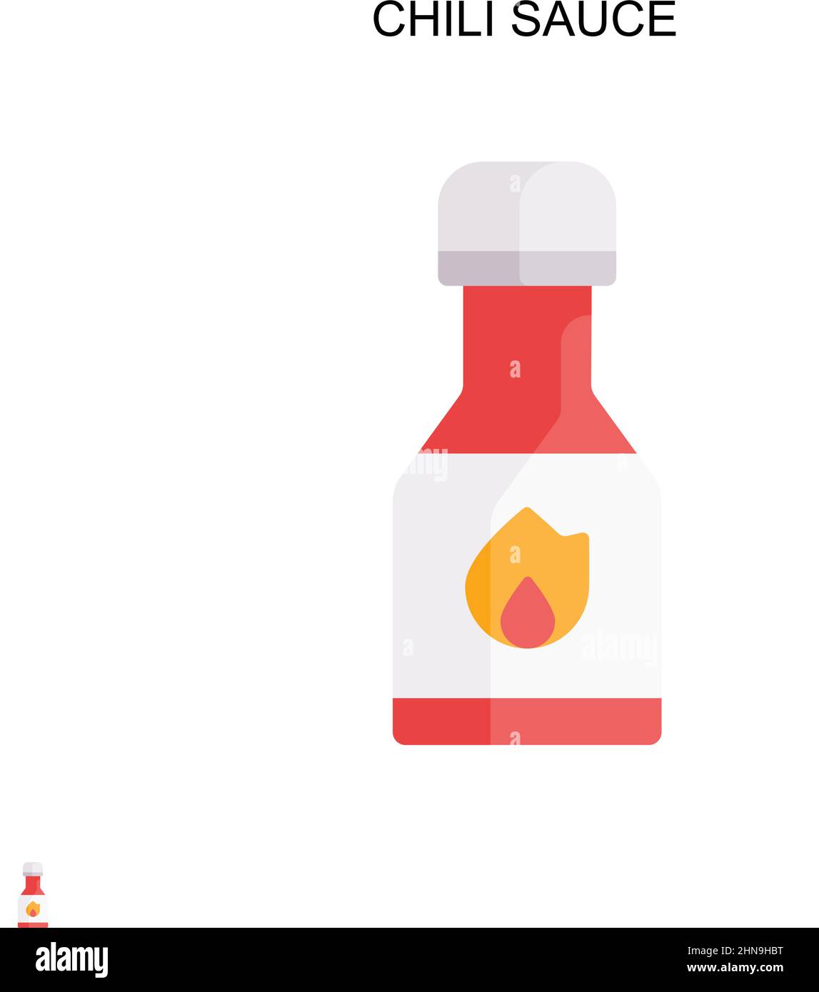 Chili sauce Simple vector icon. Illustration symbol design template for ...