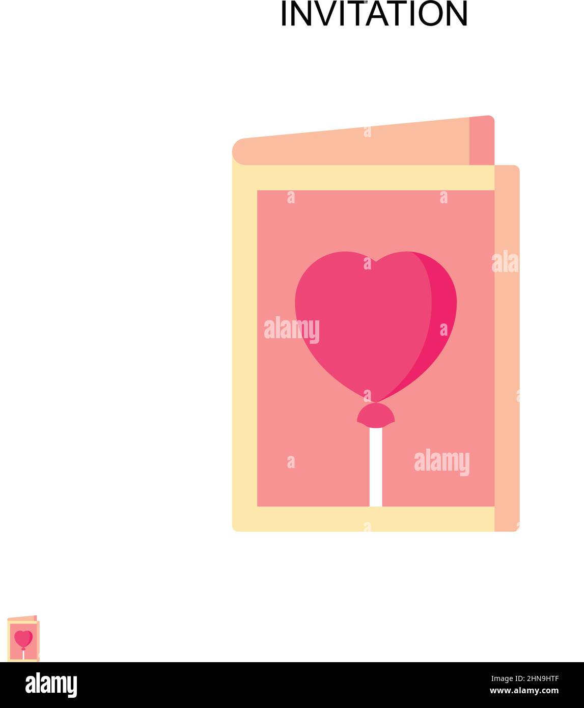 Invitation Simple vector icon. Illustration symbol design template for ...