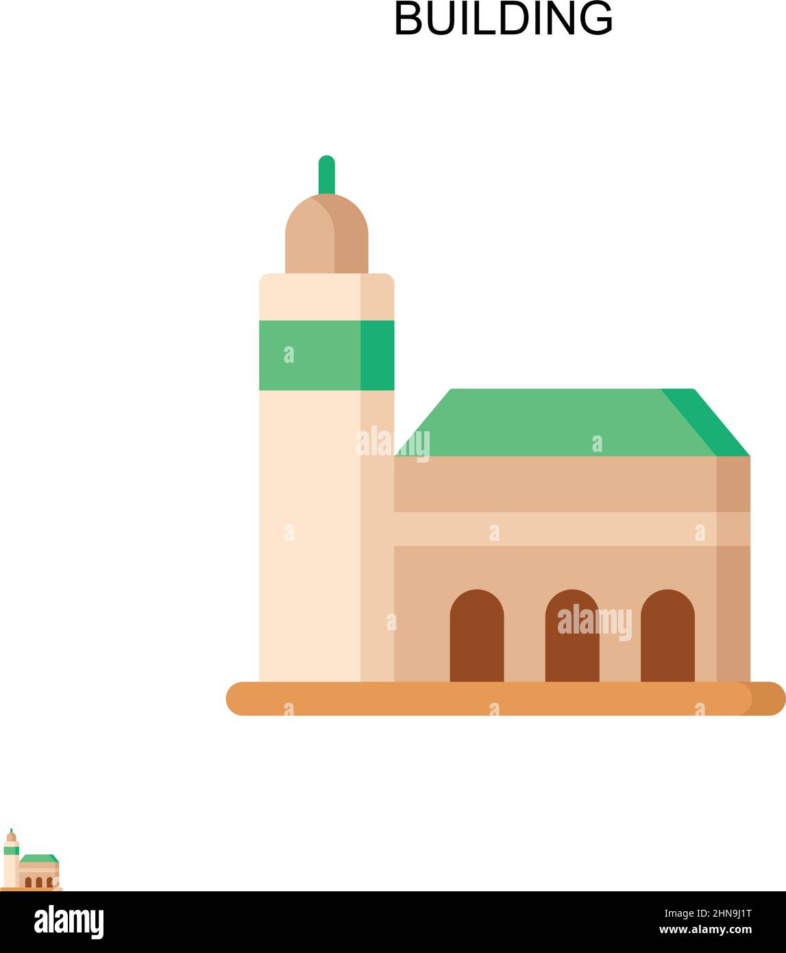 Building Simple vector icon. Illustration symbol design template for ...