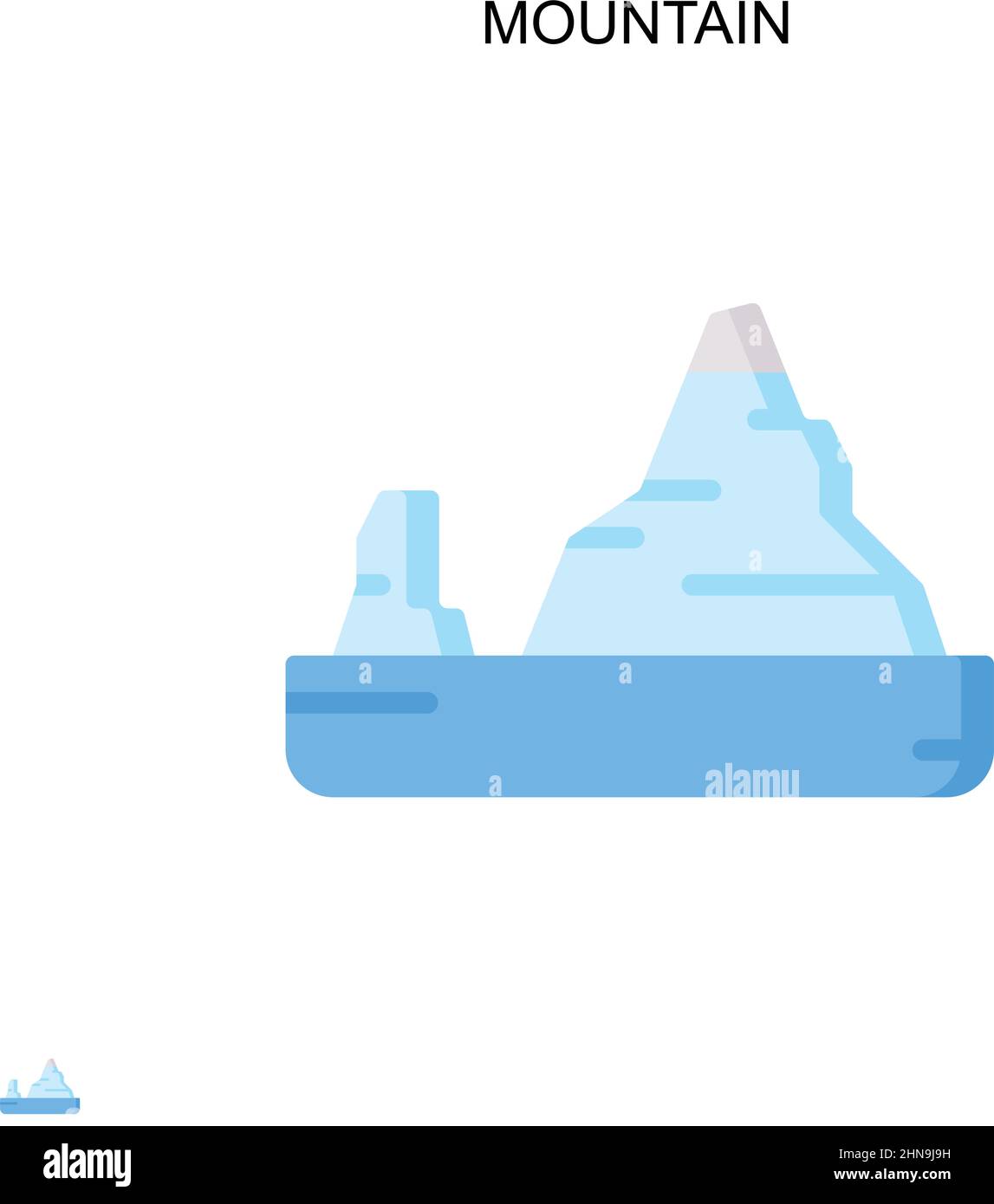Mountain Simple vector icon. Illustration symbol design template for ...
